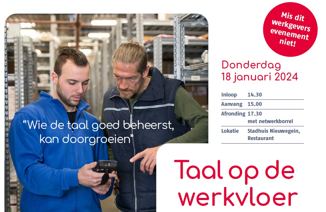 Werkgeversevent: Taal op de werkvloer op 18 januari • Lage Weide